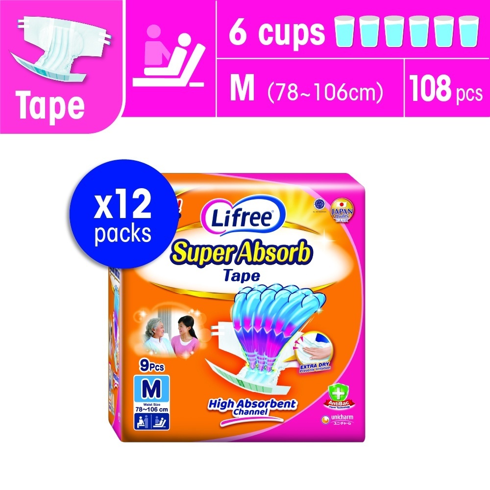Lifree Super Absorbent Tape M9/ L8 (12 Packs) | Shopee Malaysia
