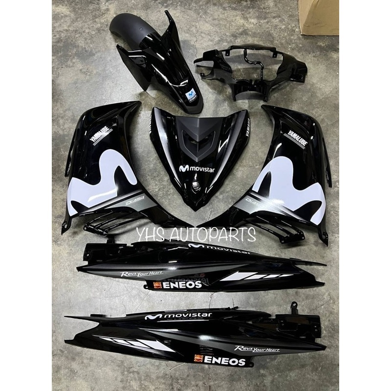 Coverset LC135 V2/V3/V4/V5/V6/V7 LC V2-V7 Black Hitam Cover Stripe ...