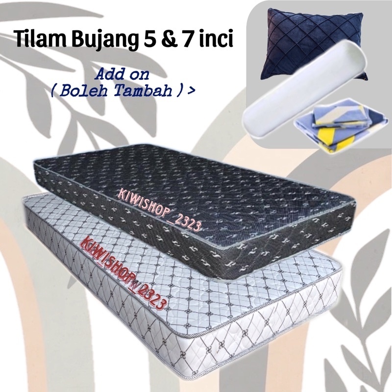 ⭐1 ORDER 💥 1 💥UNIT ⭐Tilam Bujang 5 & 7 Inci Foam Biasa / 5 & 7 Inch ...