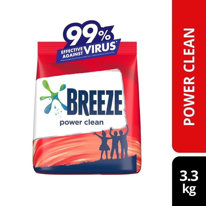 Breeze Detergent Powder Power Clean (3.3kg) | Shopee Malaysia