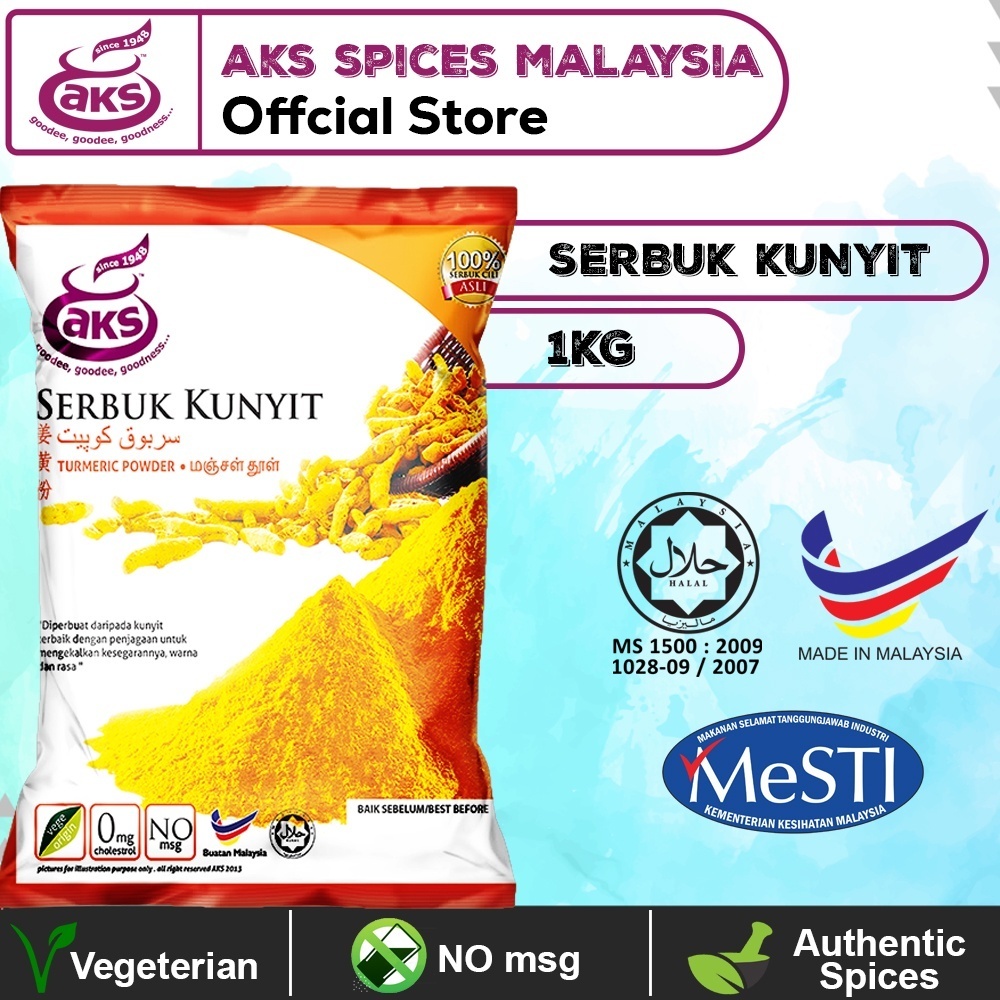 Serbuk Kunyit | Roasted Turmeric Powder [1KG] - AKS | Shopee Malaysia