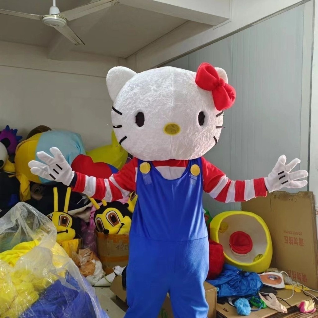 Kt Cat Straw Doll Costume Walking Performer Wearing Doll HKT Cat ...