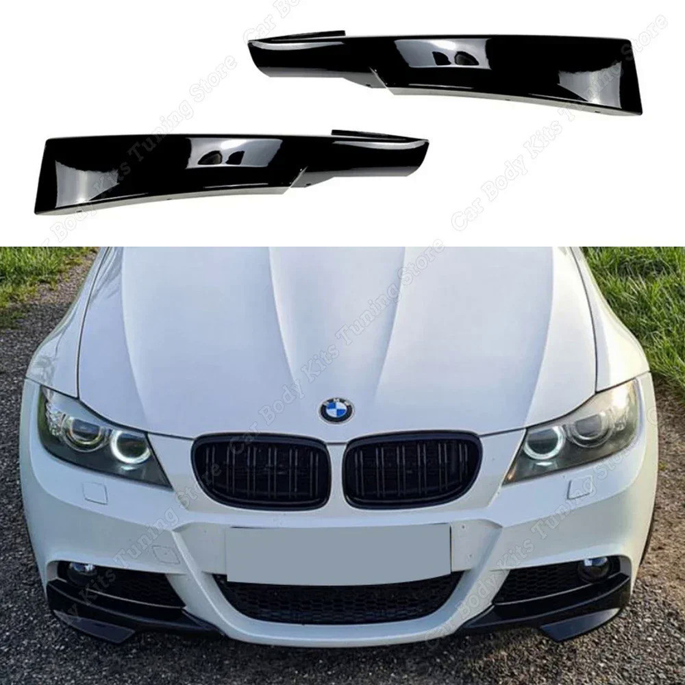 For BMW 3 Series E90 MP Style Front Bumper Lip Splitter Spoiler Fog ...