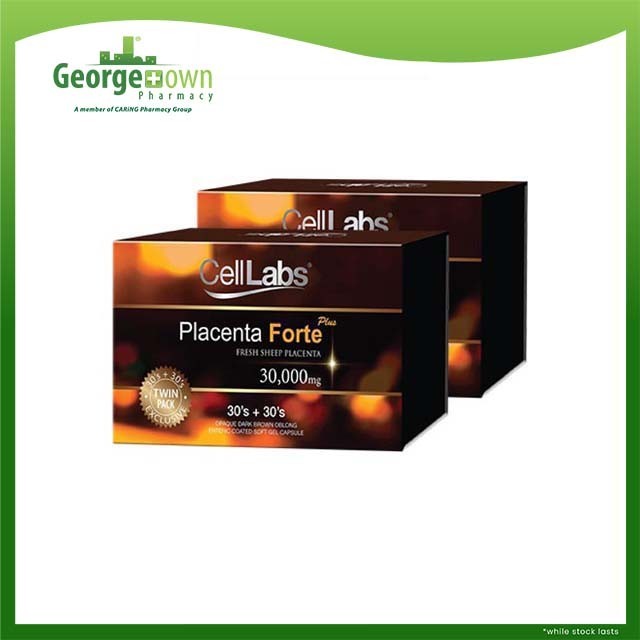 CELLLABS PLACENTA FORTE PLUS SHEEP PLACENTA 30000MG CAPSULE (30S + 30S ...