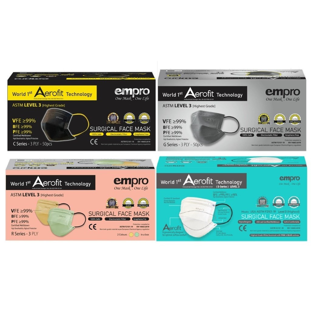 EMPRO Aerofit Surgical Face Mask 50s | Shopee Malaysia