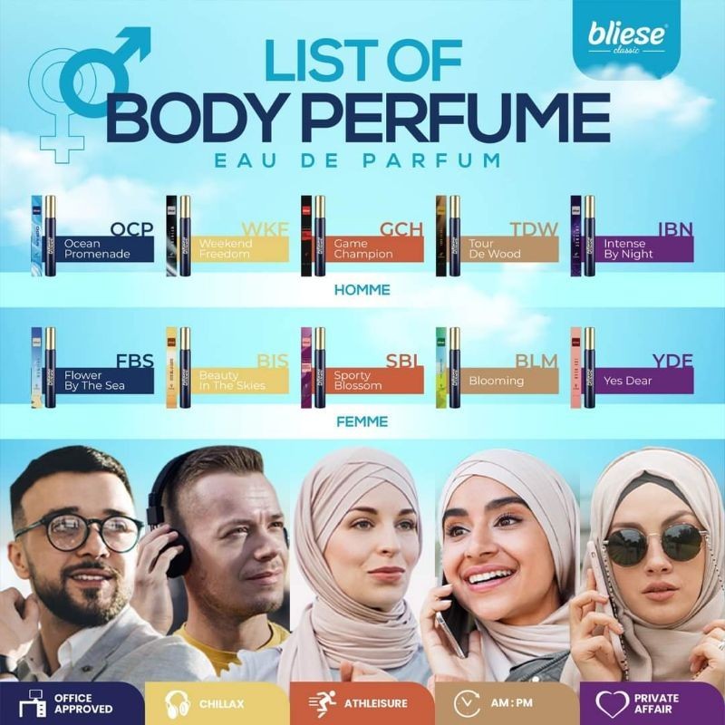 BLIESE BODY PERFUME EDP 12ML | Shopee Malaysia