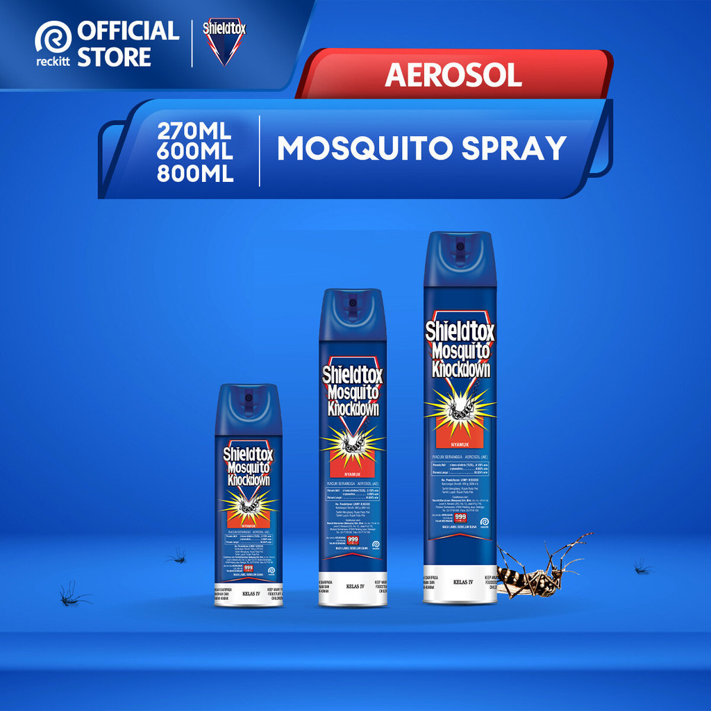 Shieldtox Mosquito Spray Aerosol (270ml/ 600ml / 800ml) | Shopee Malaysia