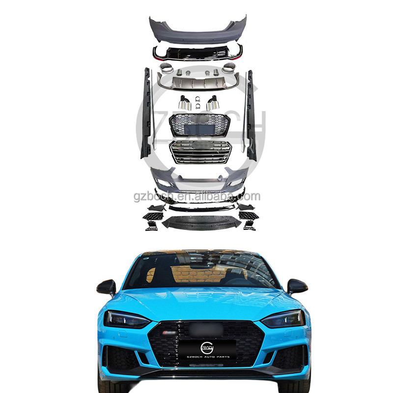 Car Front Rear Bumper Auto Front Bumper for Audi A5 2017+ modify RS5 ...
