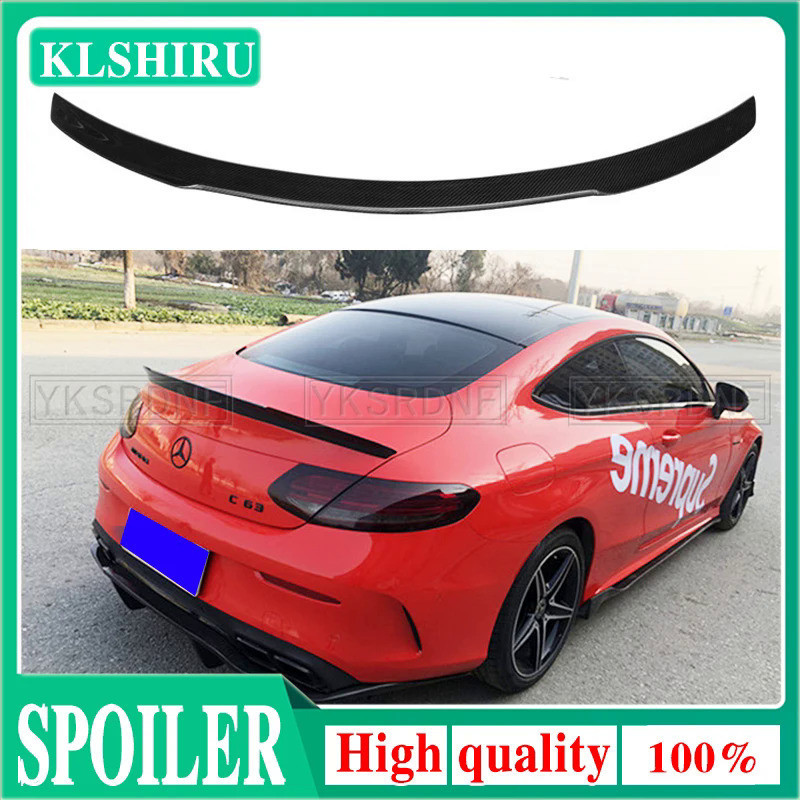 KLSHIRU For Mercedes W205 Carbon Fiber Rear Bumper Tail Spoiler FD ...