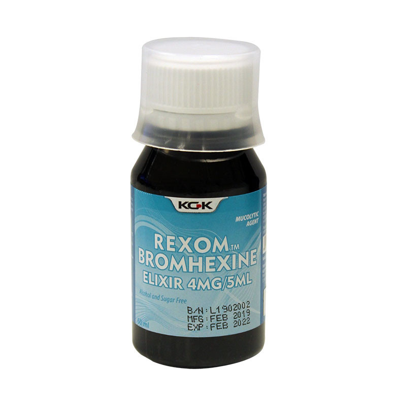 rexom bromhexine elixir 4mg/5mL 60ML (Exp April 2026) | Shopee Malaysia