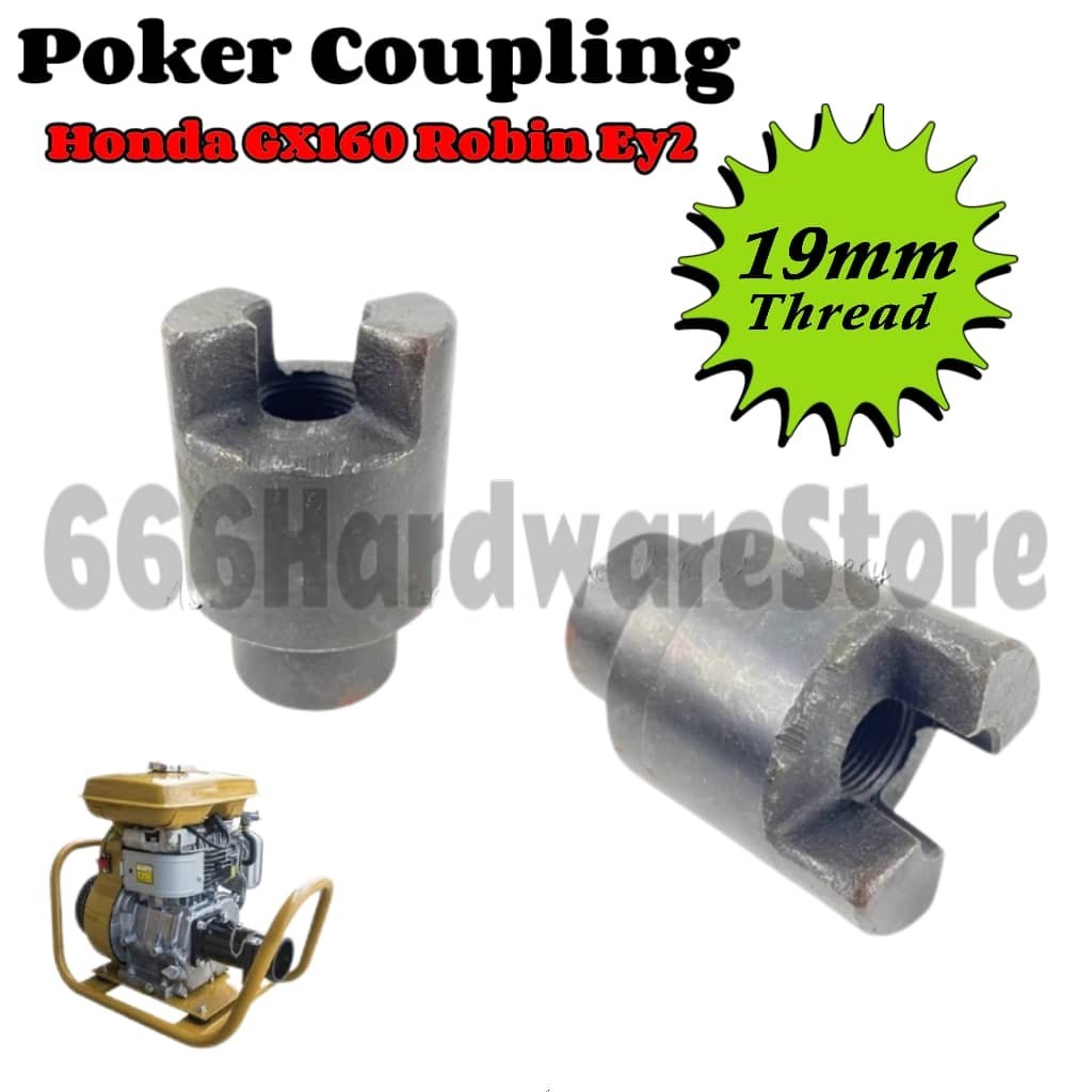 Poker Coupling 19mm Key / 19 mm Thread Honda GX160 G200 Robin Ey20 ...