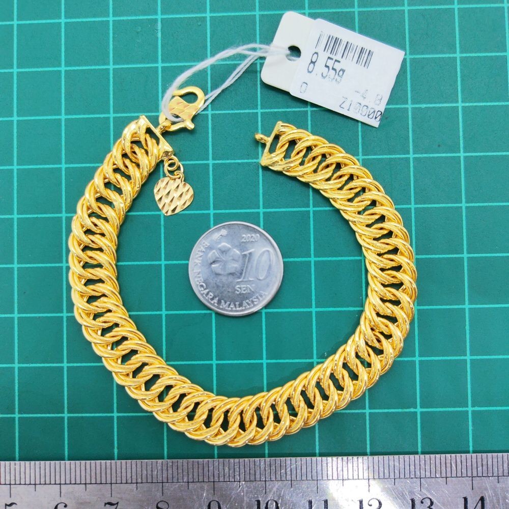 Emas916, R. Tangan Coco Lipan Hollow Lebar1cm Or Small 6495 P352 18 | Shopee Malaysia