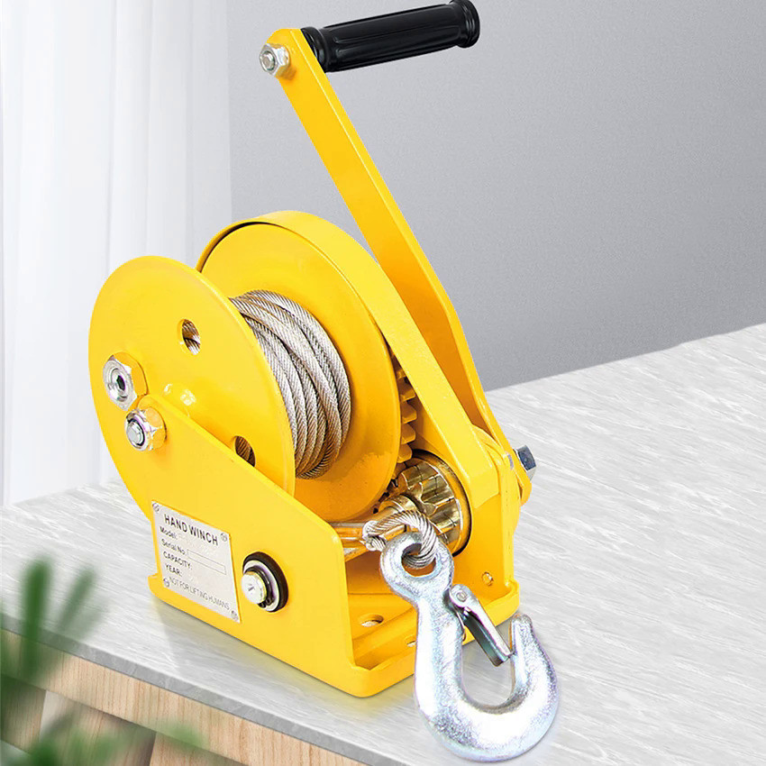 Reinforced Type 1800 lbs Two-way Self-locking Hand Winch Portable Winch ...