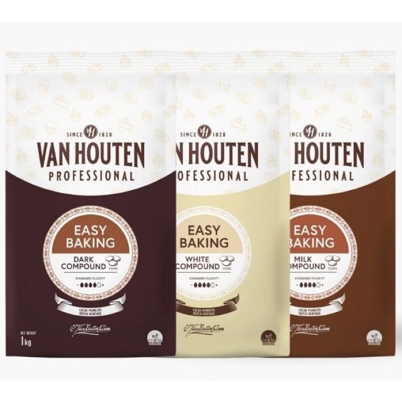 Van Houten Easy Baking Dark/ White/ Milk Compound Coins 1kg | Shopee Malaysia