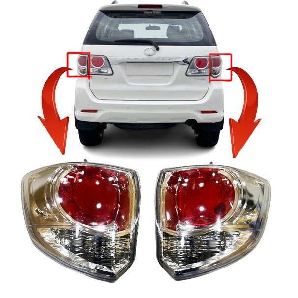 car Chrome Rear Lamp outer Taillight Tail Lamp for Toyota Fortuner 2012 ...
