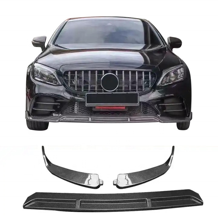 High Quality Carbon Fiber Car Bumpers Front Lip For Mercedes Benz C Class W205 C180L C200L C260L ...