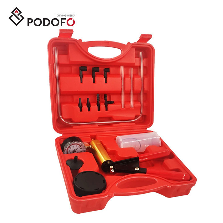 Podofo Manual Car Vacuum Pressure Pump Kit Brake Fluid Bleeding Tools ...