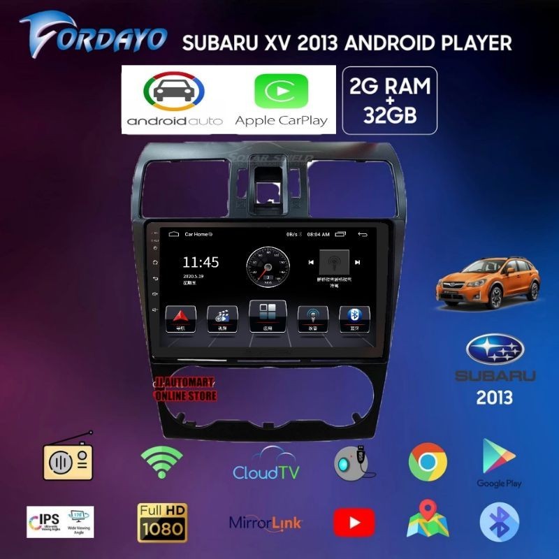 fordayo Subaru XV 2013 9 Inch car android player with casing 2+32GB ...