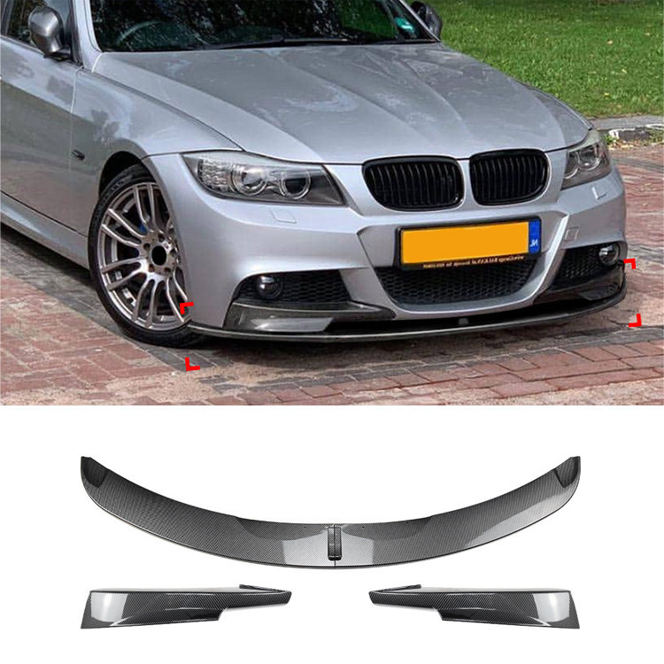 Front Bumper Splitter Lip Diffuser Body Kit Spoiler Deflector With Wrap ...
