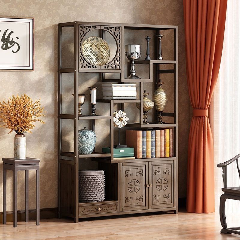 Antique Shelf New Chinese Style Sole Wood Porch Antique Partition Shelf ...