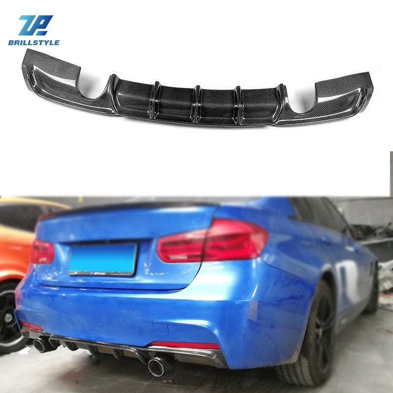 Real Carbon Fiber Rear Bumper Diffuser Lip Spoiler for BMW F30 M Sport ...