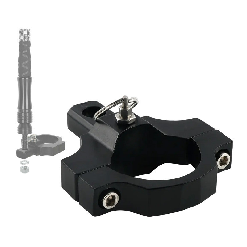 Heavy Duty 1.75 - 2 inch Adjustable UTV Flag Mount Whip Light Mounting ...