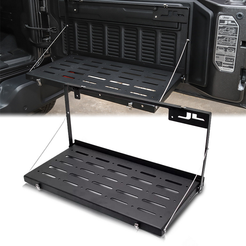 Multi-Purpose Black Metal Rear Door Foldable Cargo Shelf Foldaway ...