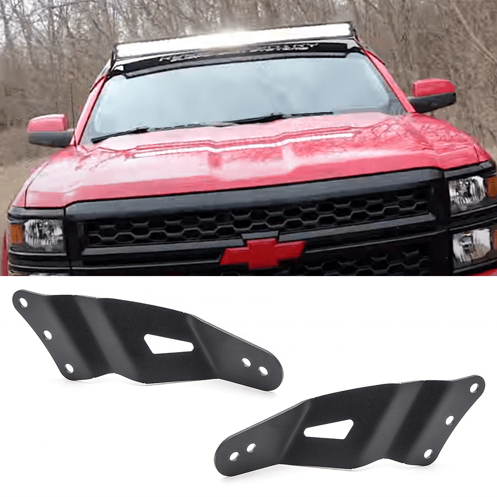 52 Inch Curved LED Upper Windshield Light Bar for 99-06 Chevy Silverado ...