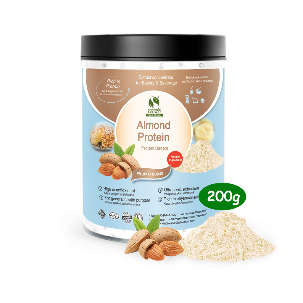 Bionutricia Almond Protein Extract Powder (200g/Can) Dietary Fiber ...