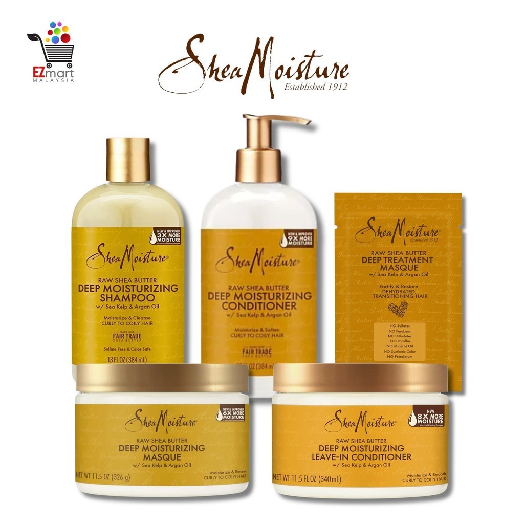 Sheamoisture Raw Shea Butter Deed Moisturizing Shampoo Conditioner