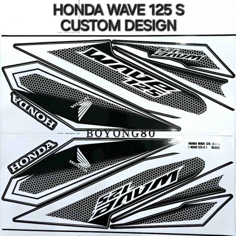 HONDA WAVE 125 S CUSTOM DESIGN ( 7 ) BODY STICKER SPECIAL EDITION ...