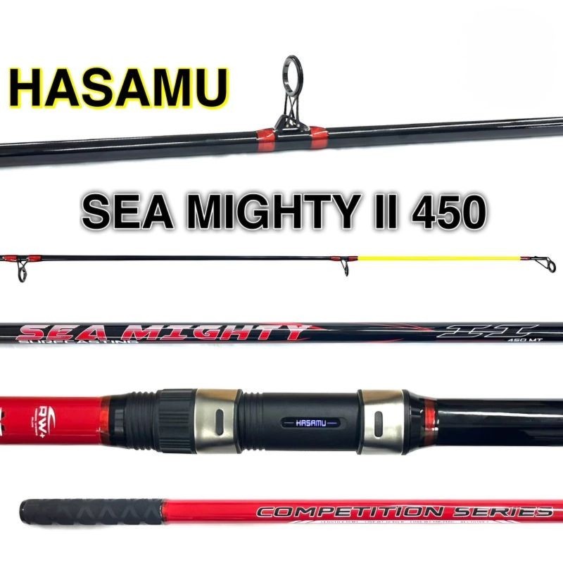 【ORIGINAL】HASAMU SEA MIGHTY II 15 KAKI SURF ROD JORAN PANTAI | Shopee ...