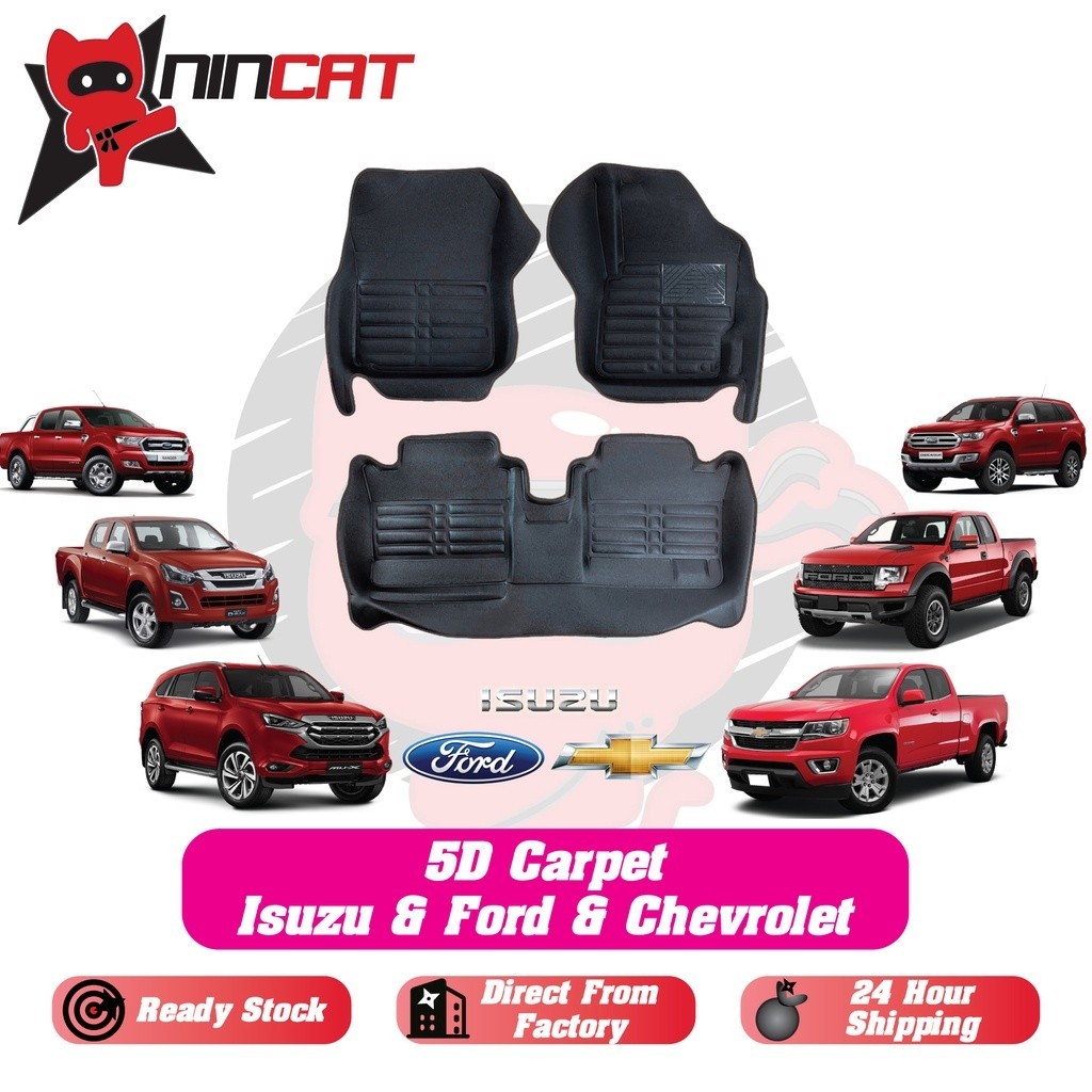 BLUECAT 5D CARPET ISUZU,FORD,CHERVOLET (2002-2021) Car Floor Mat ...