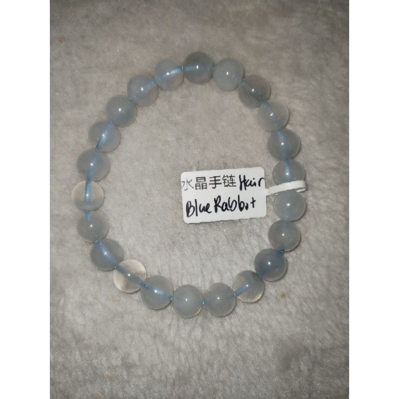 Crystal Rabbit Hair Blue Bracelet | Shopee Malaysia