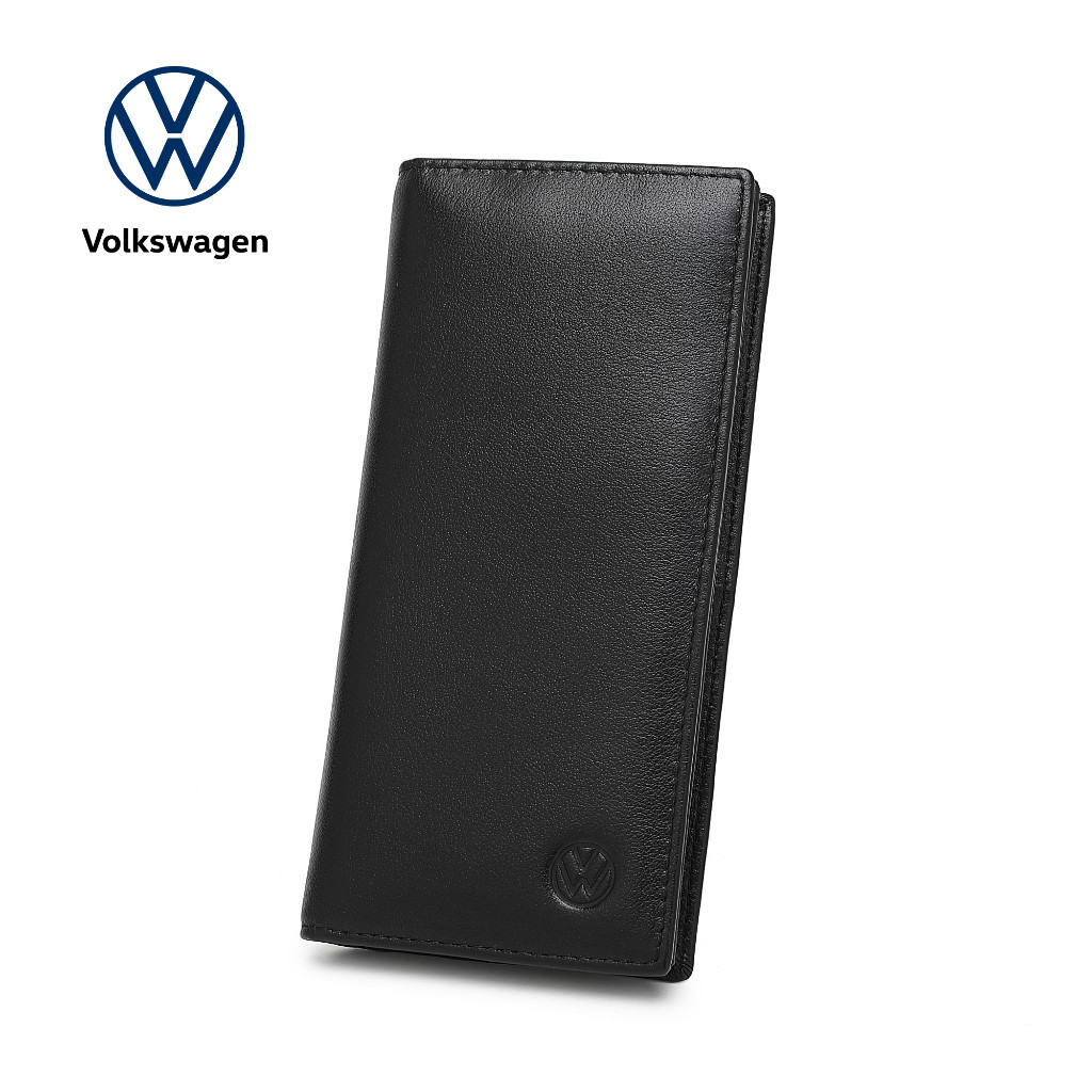 Volkswagen Genuine Leather RFID Bi-Fold Long Wallet - Black VWW 142-1 ...