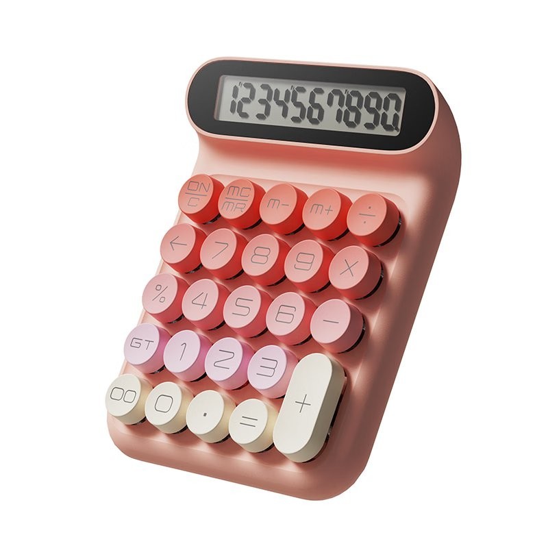 KY-6/LOCOCK Calculator Mechanical Button Large Wide Screen Display Cute ...