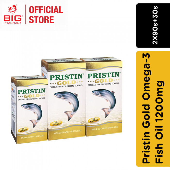 Pristin Gold Omega-3 Fish Oil 1200mg 2X90s + 30s/ 30s | Shopee Malaysia
