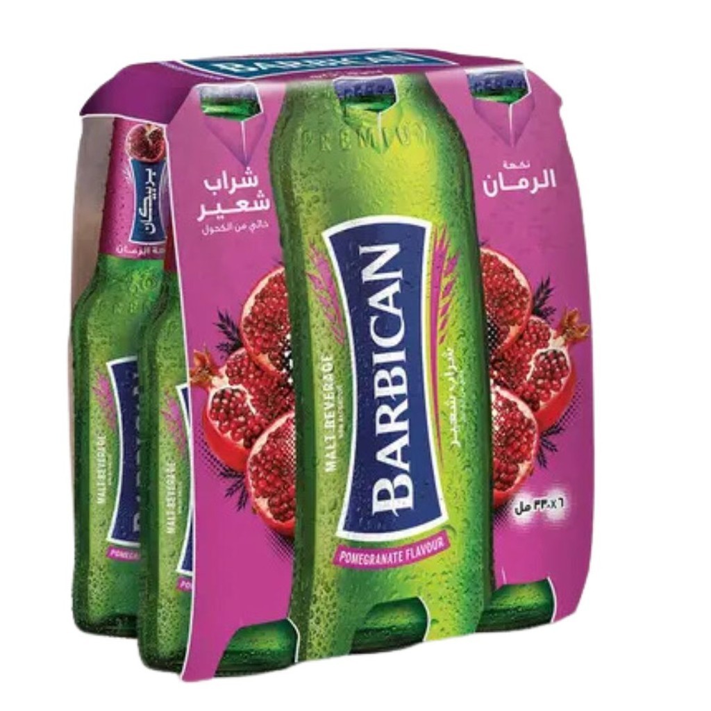 New Barbican Malt Pomegranate Flavor Non Alcoholic Drink 6 Bottles ...