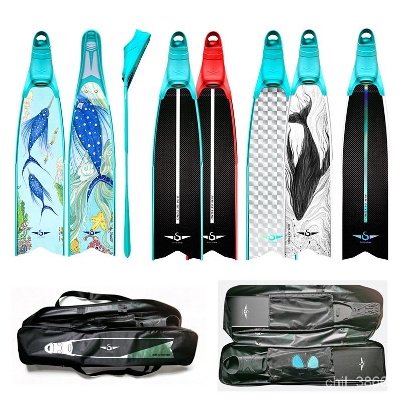 HY-6/In Stock Free Diving Carbon Fiber Flippers Long Flippers Bag Heel ...