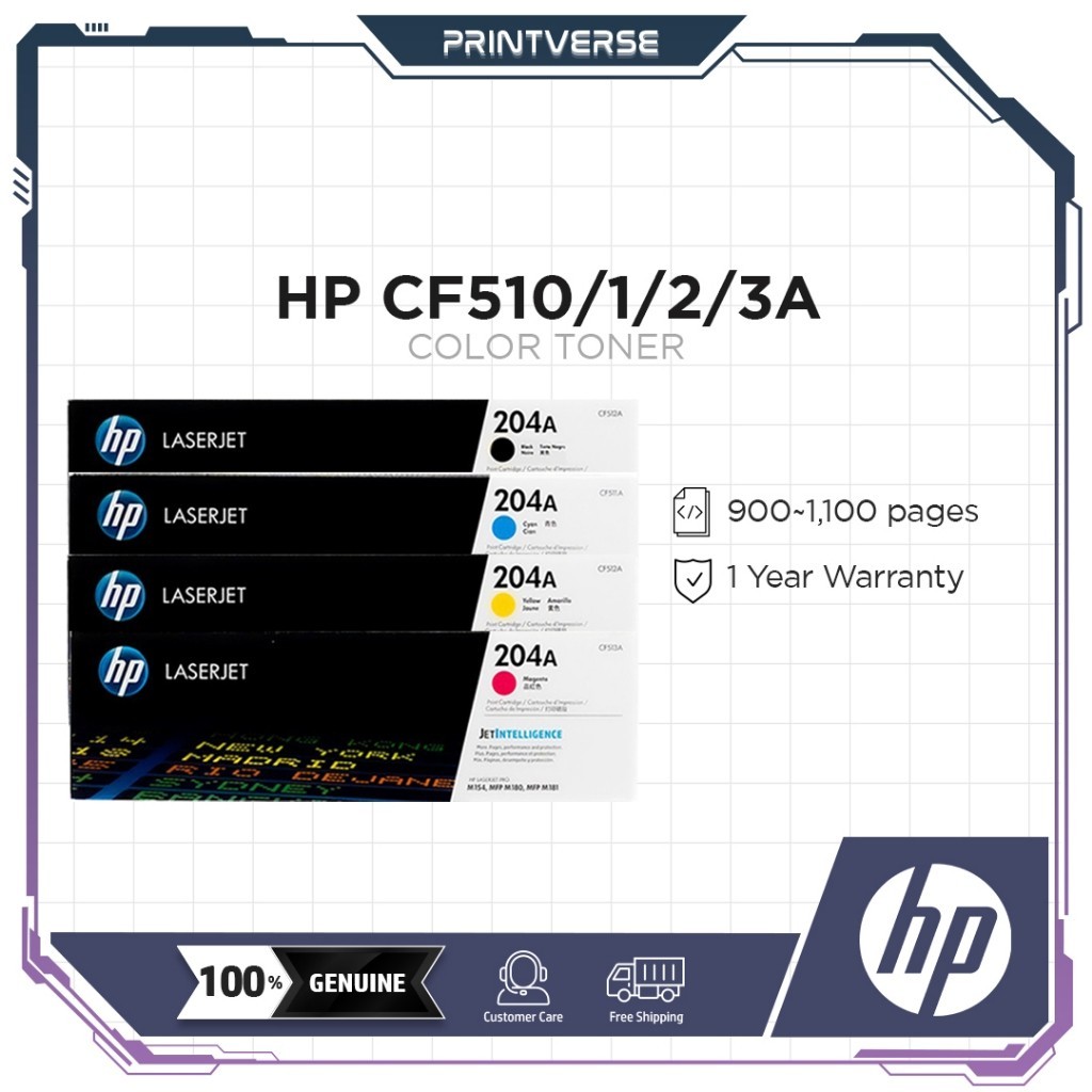 HP 204A CF510A CF511A CF512A CF513A Original Laserjet Color Toner ...