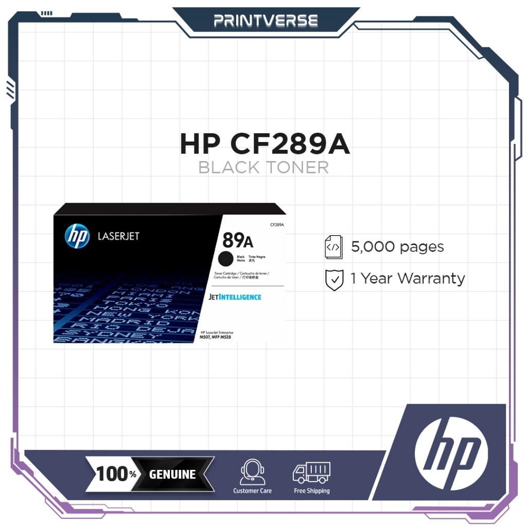 HP CF289A 289A 89A Original Laserjet Mono Toner Cartridge / 5k Pages ...