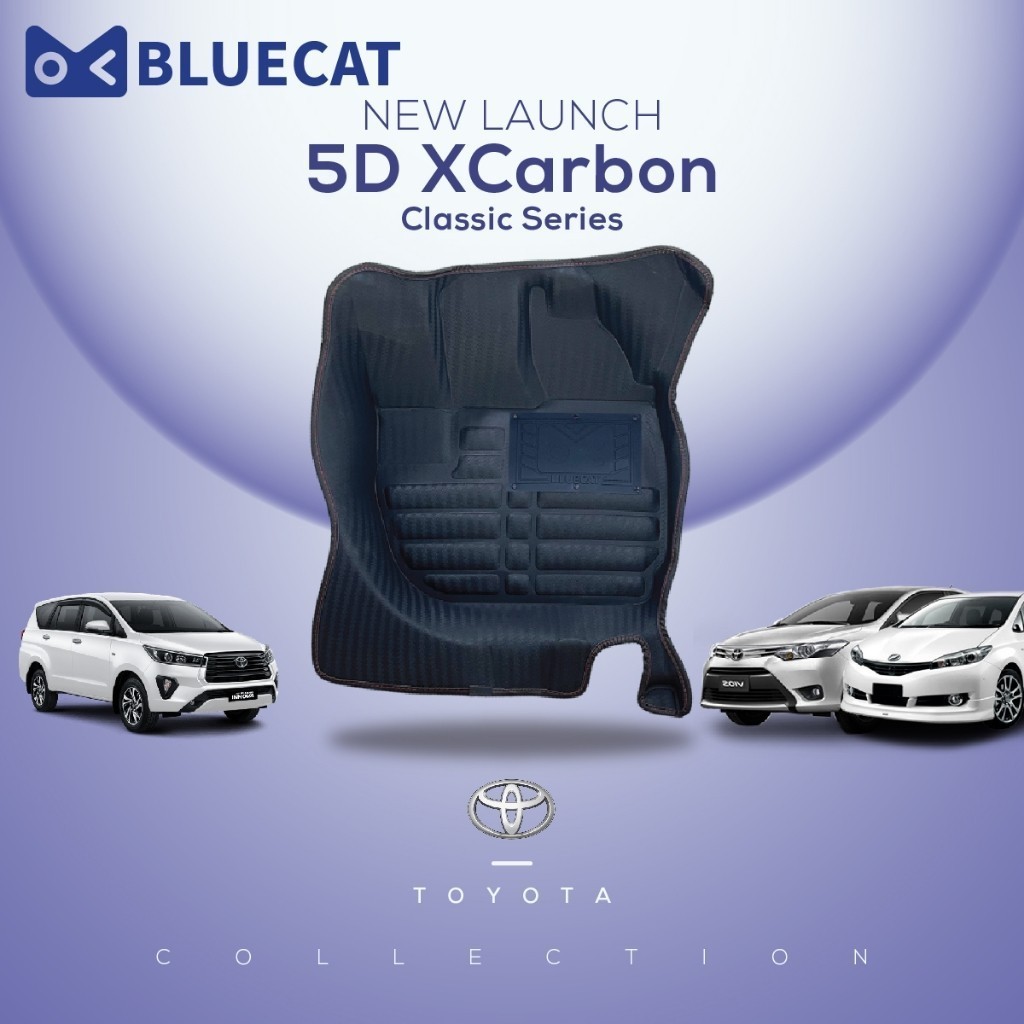 [CARBON SERIES] BLUECAT 5D Classic CARPET Toyota Innova Rush Veloz Vios ...