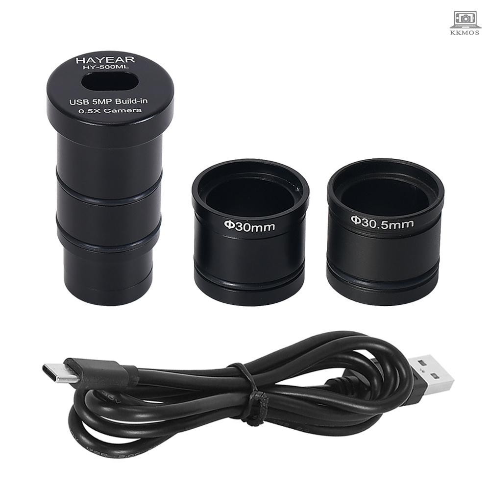 Type-C USB2.0 5MP Microscope Camera Built-in 0.5X Ocular Adapter Clear ...