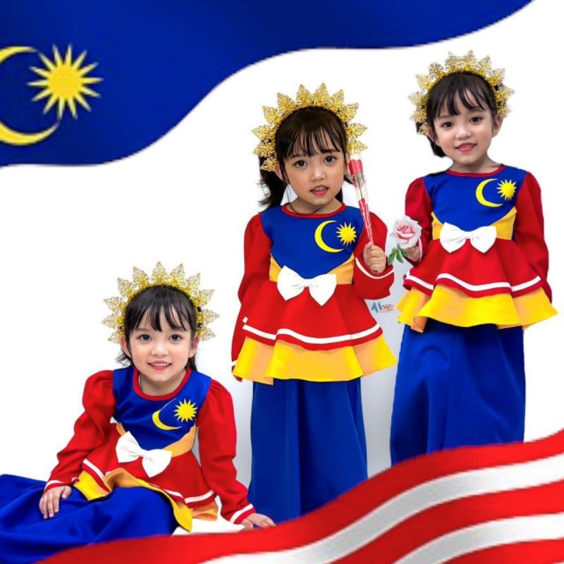 BAJU MERDEKA PEREMPUAN KANAK KANAK | Shopee Malaysia
