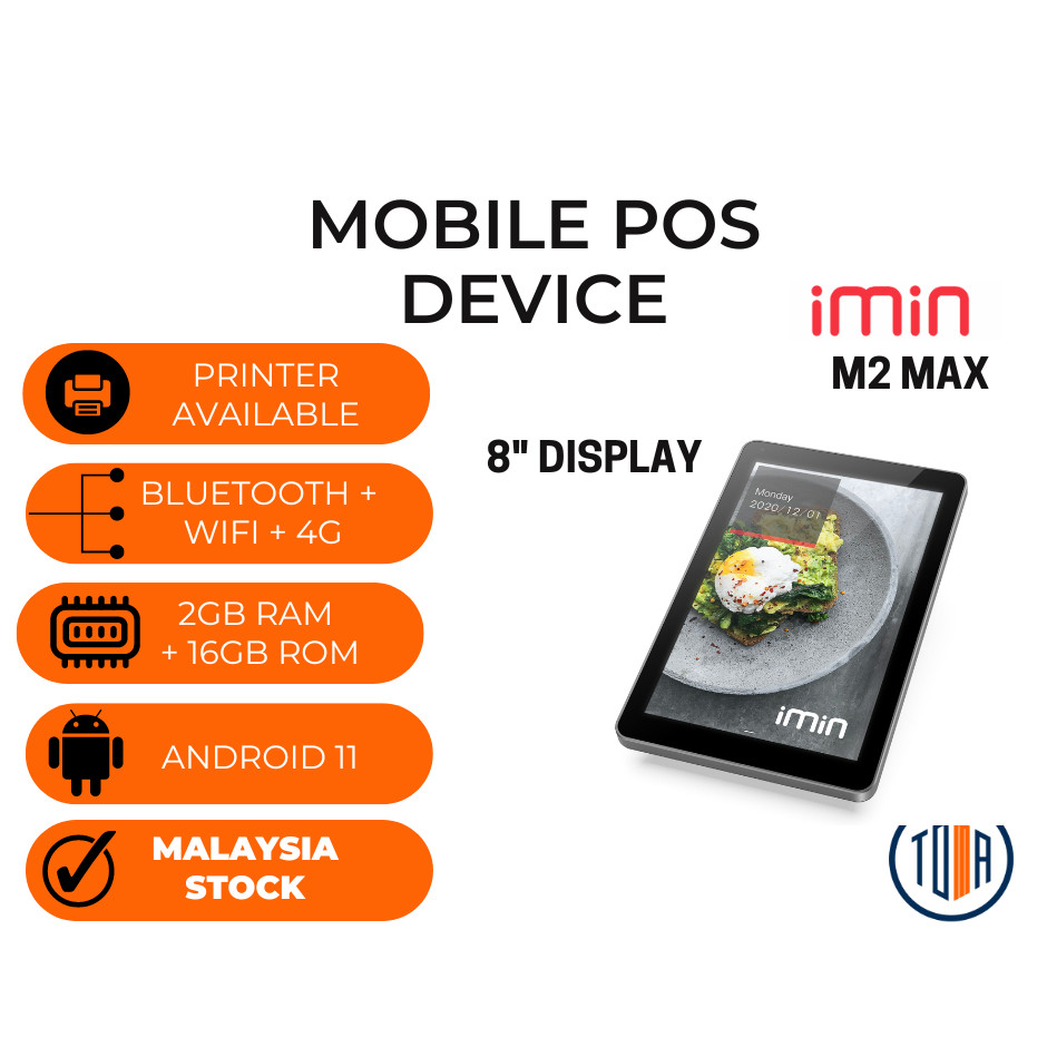 iMin M2 Max Mobile POS (With Printer, 2/16GB, Option of NFC) | Shopee Malaysia