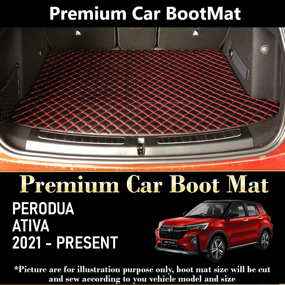 PERODUA ATIVA 2021 2022 2023 2024 2025 Boot Mat Car Boot Carpet VIP PU ...