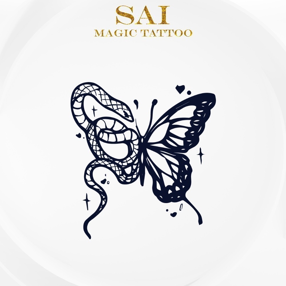 SAI MAGIC TATTOO Lasts to 2 weeks 10CM×06CM Tattoo sticker waterproof ...
