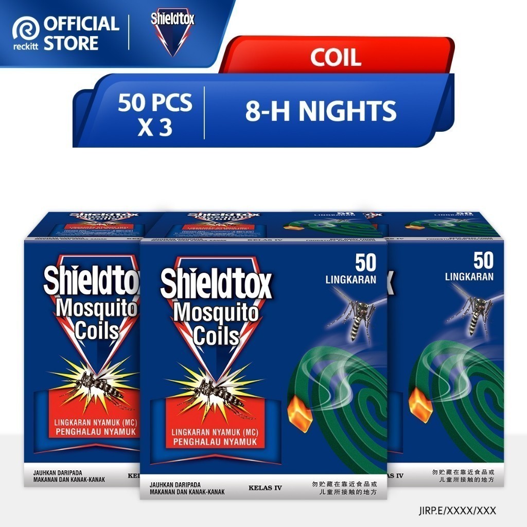 [Bundle of 3] Shieldtox 8 hours Mosquito Coil 50 pieces | Shopee Malaysia