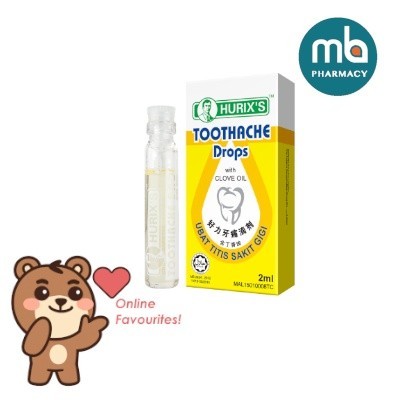 [Exp: Jul 2027] HURIX’S TOOTHACHE DROPS (WITH CLOVE OIL) | Shopee Malaysia