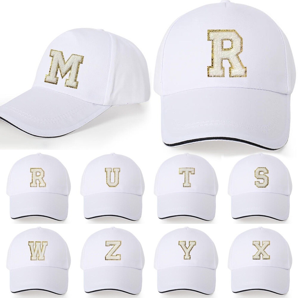 Embroidery label Baseball Cap for Women Men White Cotton Hats Outdoor ...